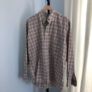 Alan Flusser | Shirts | Alan Flusser Bright Plaid Mens Button Down | Poshmark